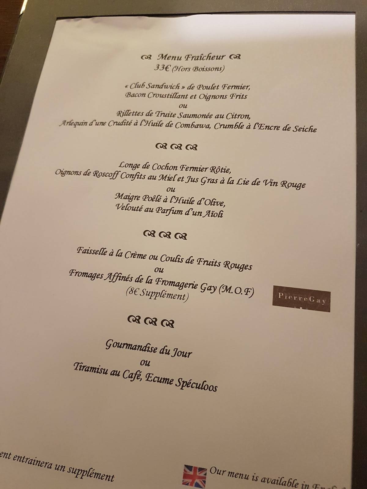 Menu au Auberge de Savoie restaurant, Annecy, 1 Pl. Saint-François de Sales