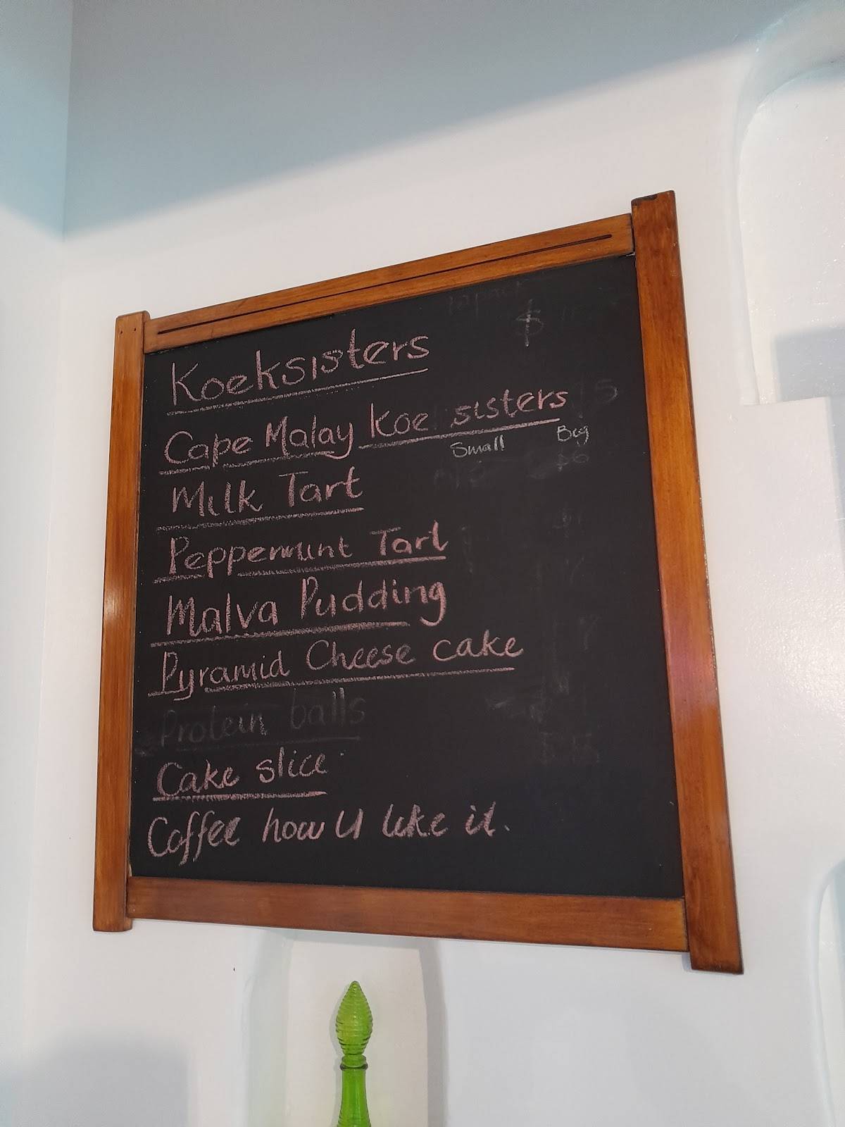 Menu at Aunty Meg's Kitchen restaurant, Adelaide