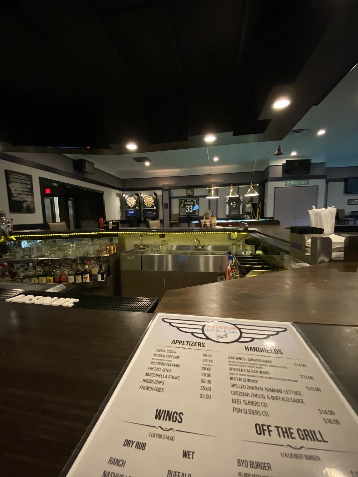 Menu at Aviator Sports Bar & Grille, Milwaukee, S Howell Ave