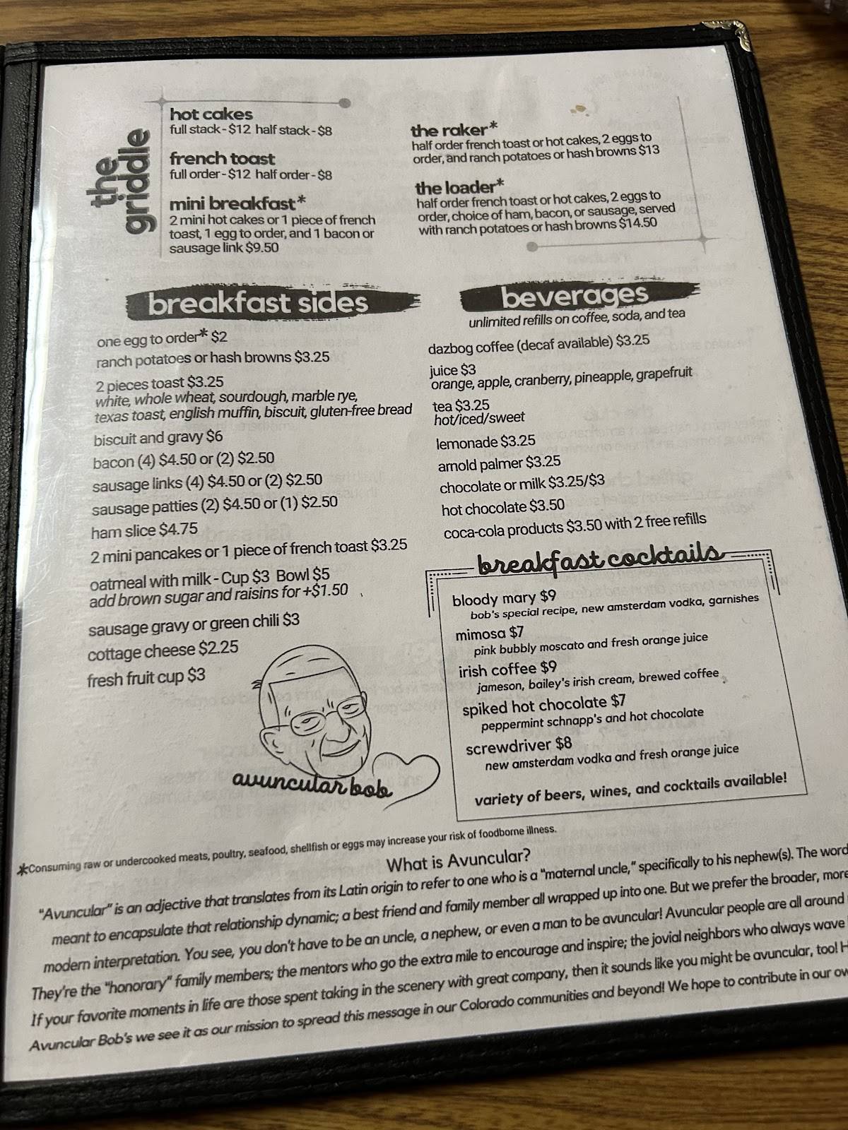 Menu at T Bar, Wellington, W Cleveland Ave