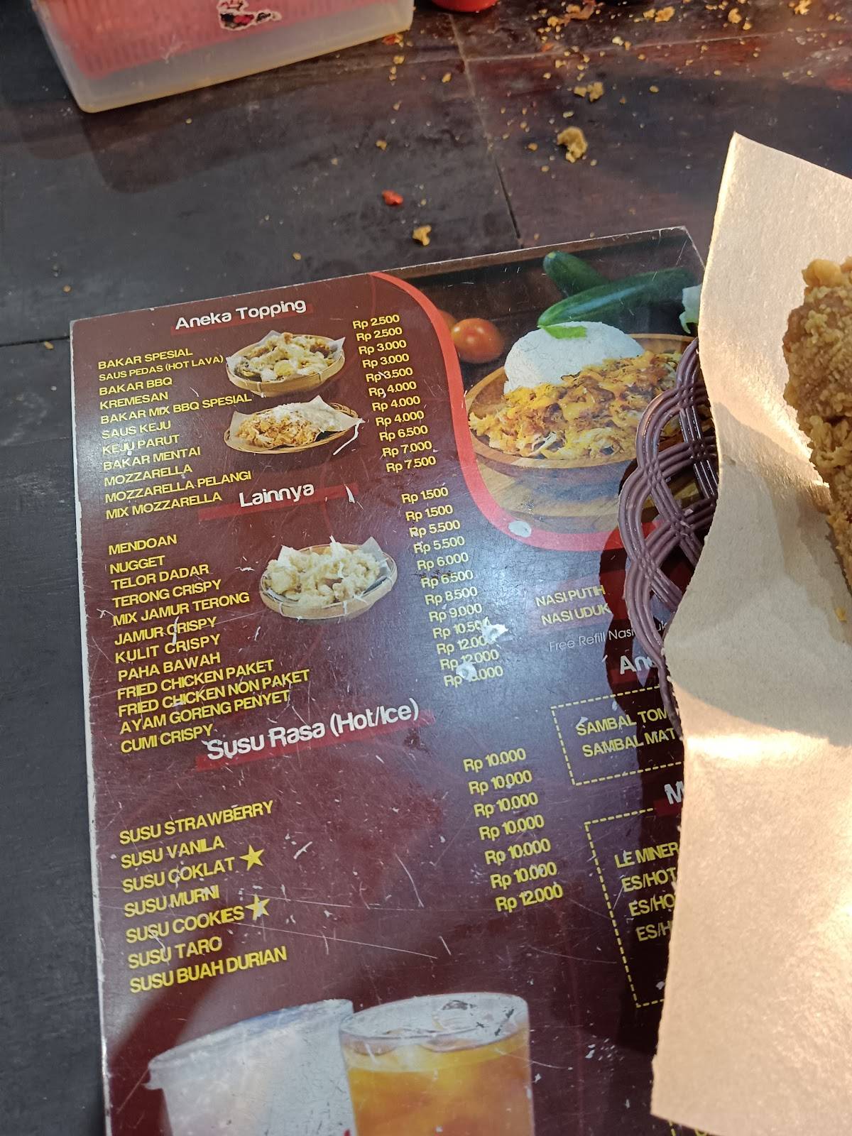 Menu at Ayam Geprek & Susu (PREKSU) restaurant, Malang