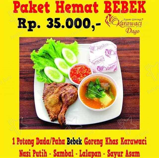 Menu at Ayam Goreng Karawaci BBQ, Bandung, Jln. Ir. H. Djuanda
