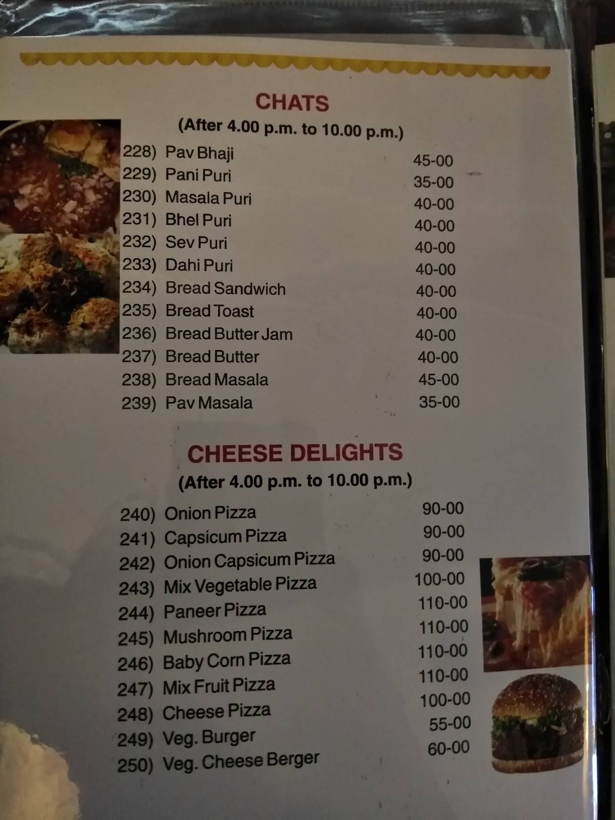 Menu at Ayodhya Restaurant, Hubballi
