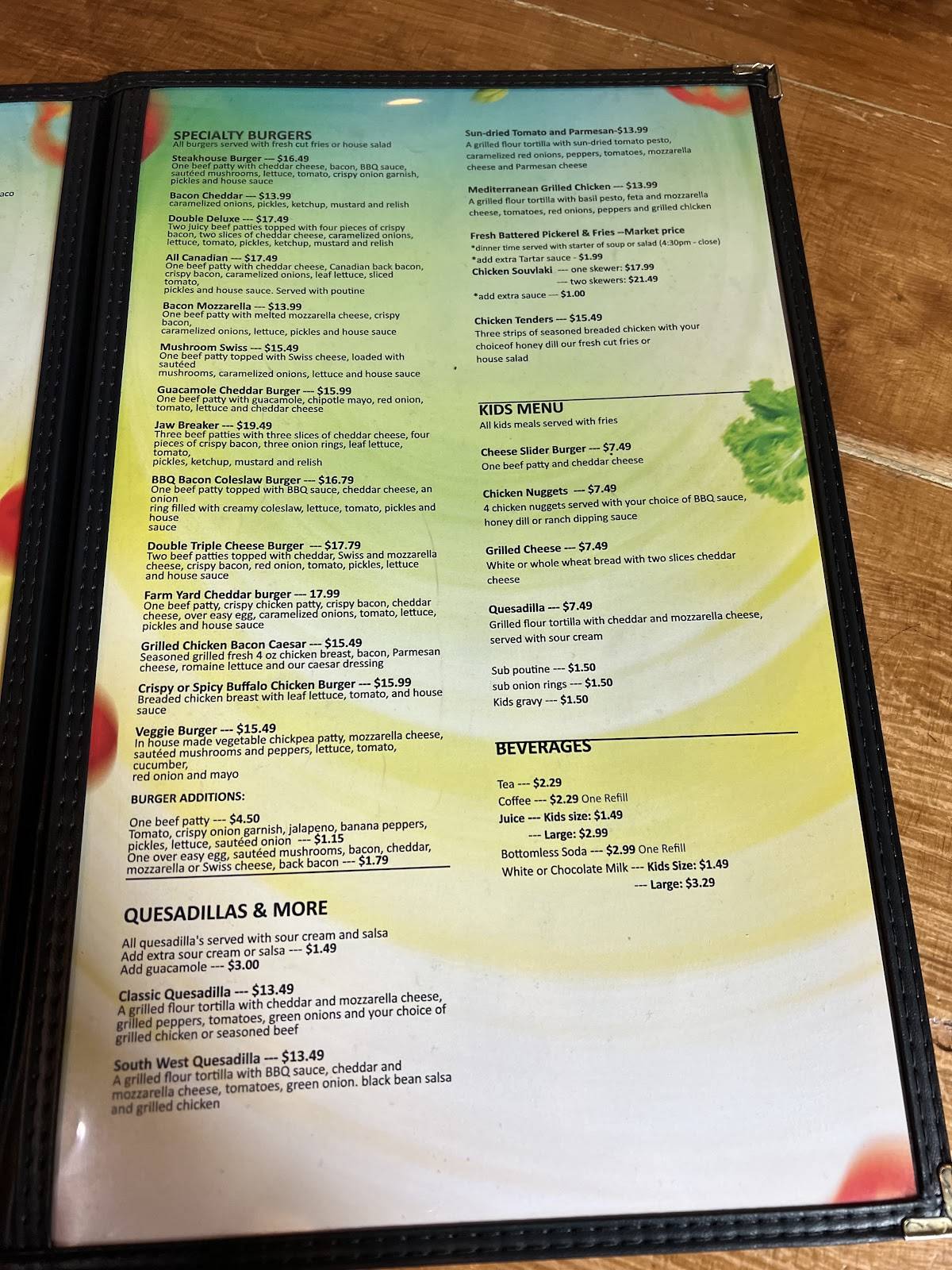Menu at Cravings on 67 BBQ, Stonewall