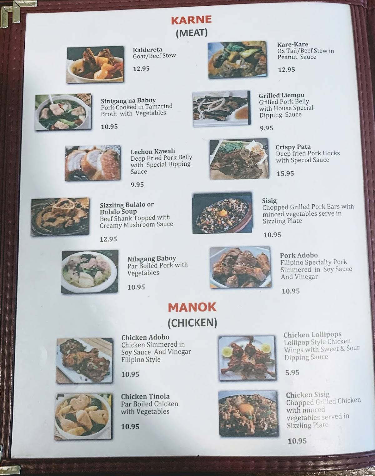 Menu at Manila Grill & BBQ, Pembroke Pines
