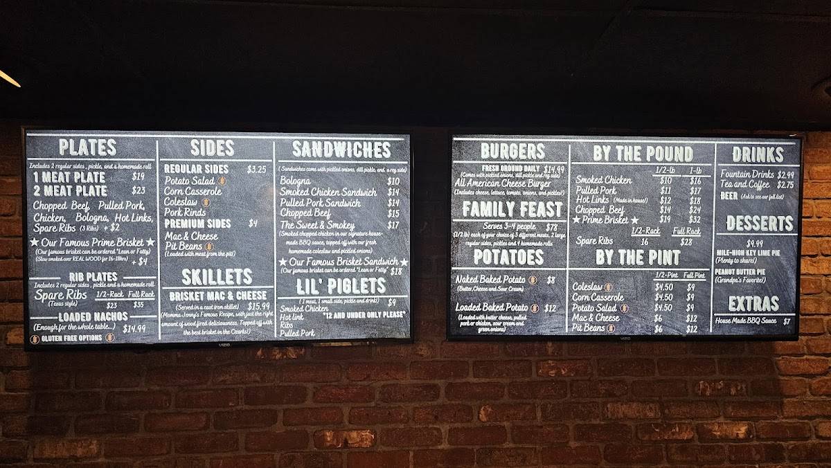 Menu at Old 76 Smokehouse BBQ, Branson West