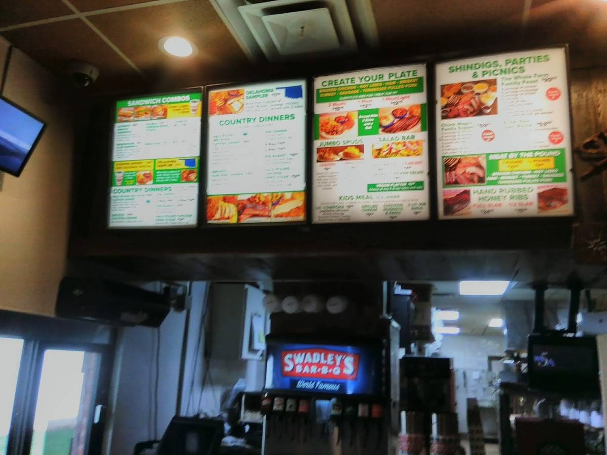 Menu at Swadley's Bar-B-Q, Oklahoma City, S Western Ave