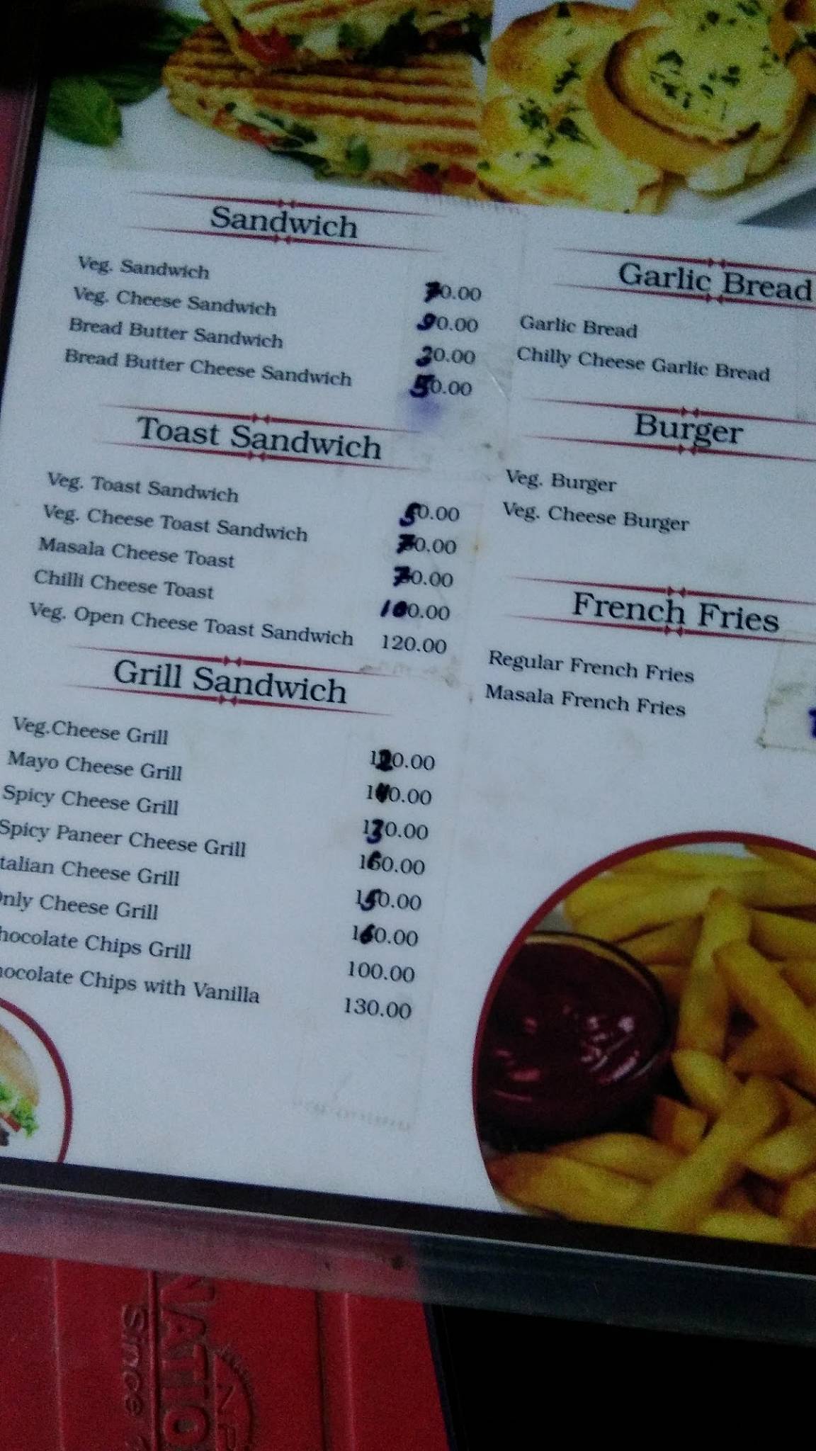 Menu at BOMBAY TO GOA, Surat, Night Food Plaza