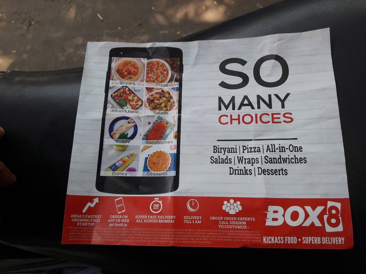 Menu at BOX8- Desi Meals Order Food Online, Mumbai, IOCL Petrol Pump