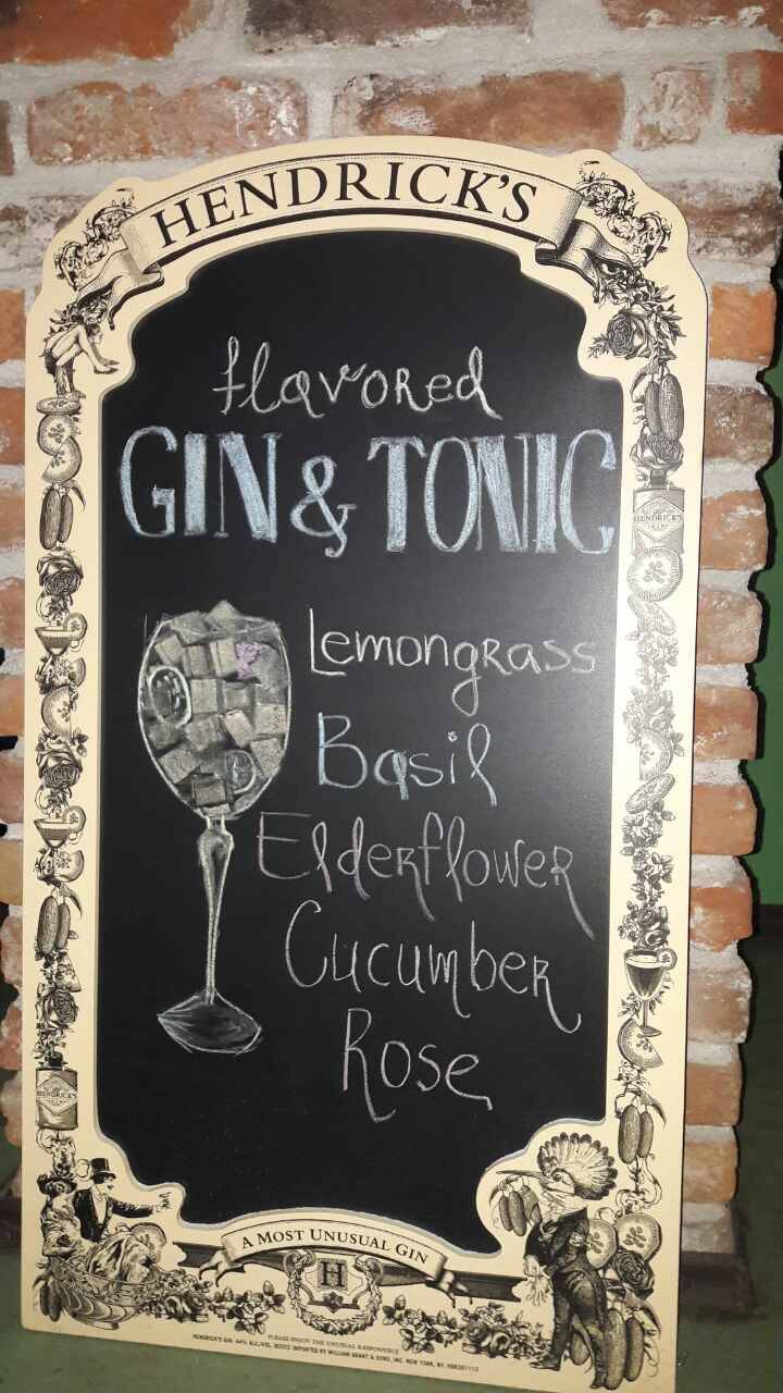 Menu at Badu Bar, Skopje