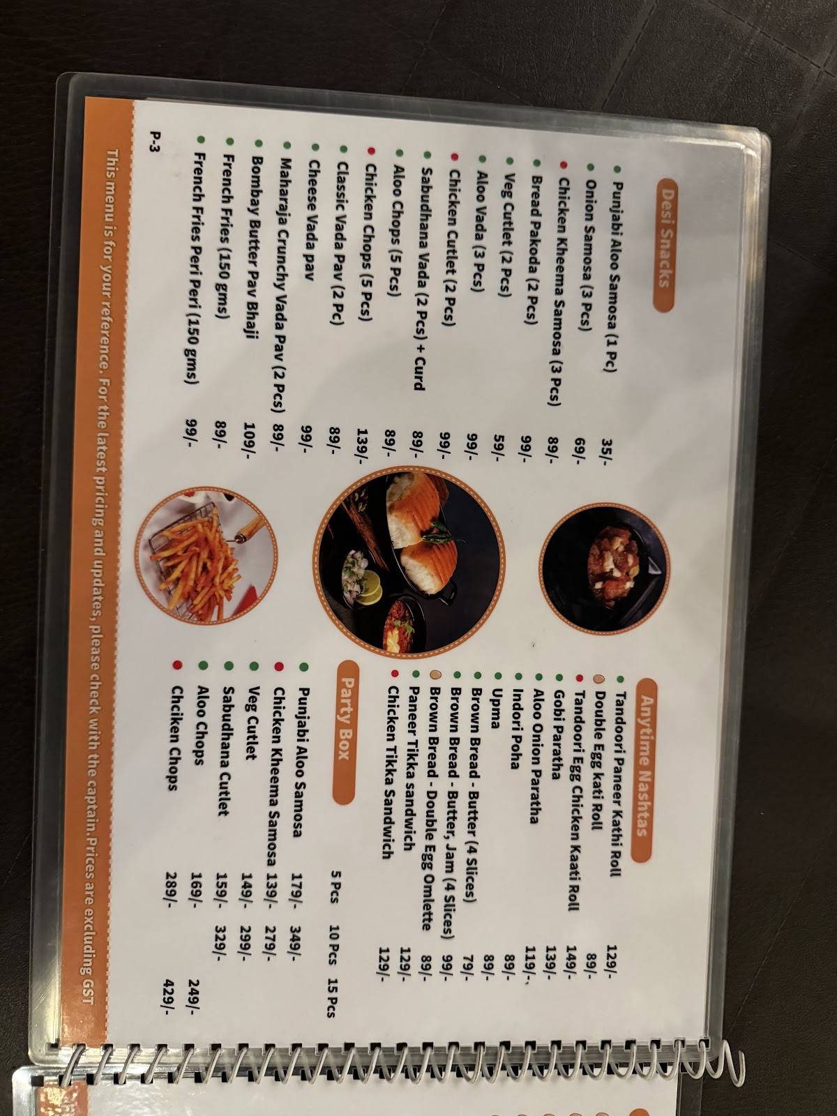 Menu at Bagara Biryani cafe, Bengaluru, Apartment
