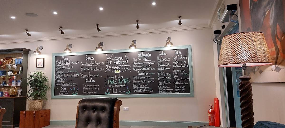 Menu at Balmoral Cafe, England