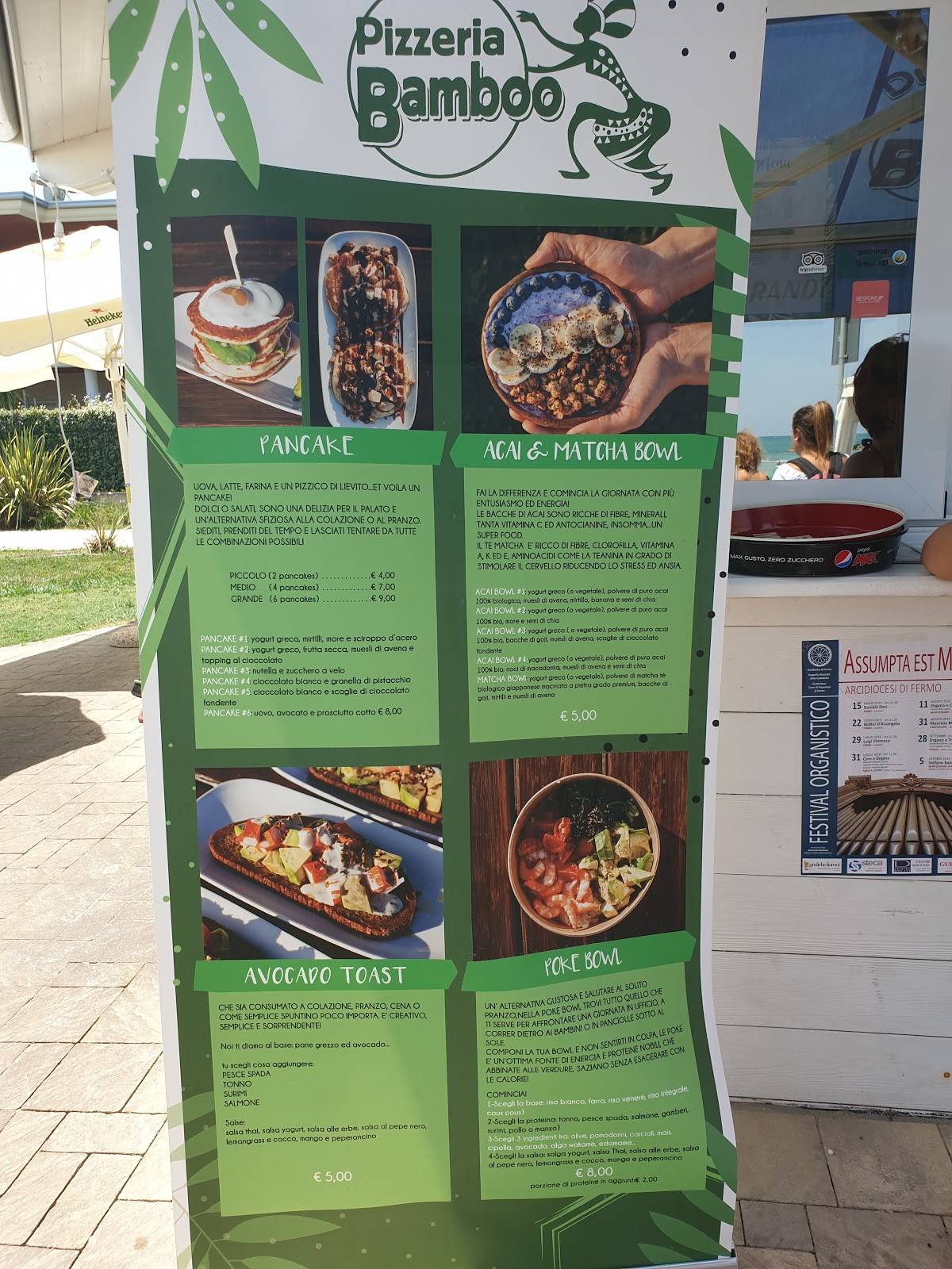 Menu at Bamboo restaurant, Porto San Giorgio