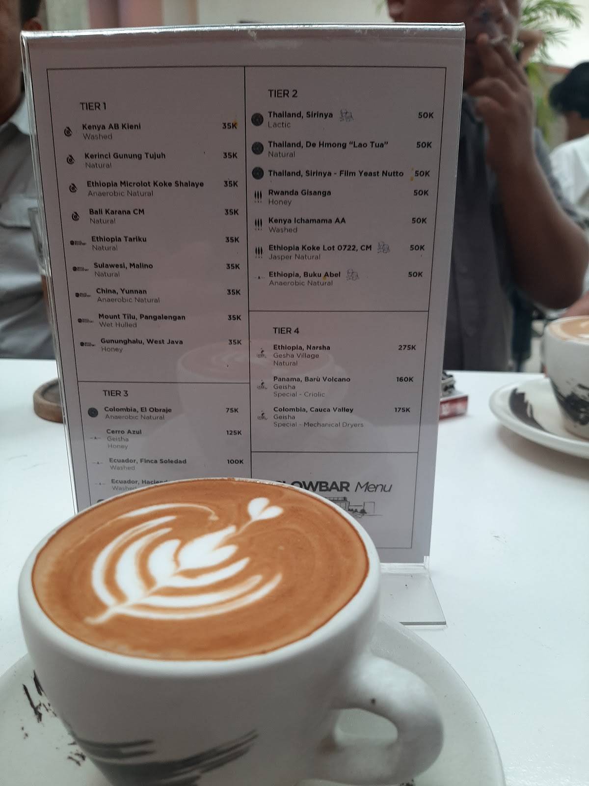Menu at de.u Coffee cafe, Bandung