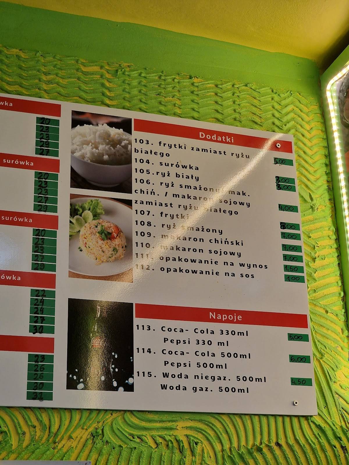 Menu at Bar DUC PHAT, Pultusk