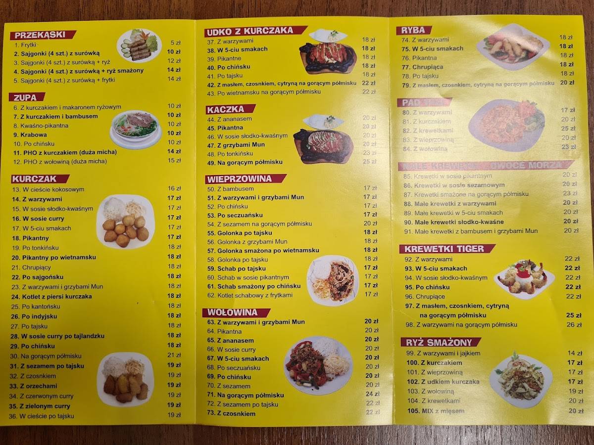 Menu at Bar Orientalny Viet Nam, Ożarów Mazowiecki