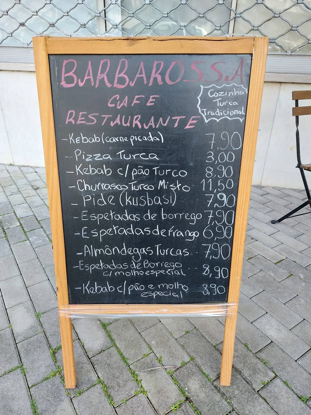 Menu em Barbarossa Cafe Restaurante, Lisboa