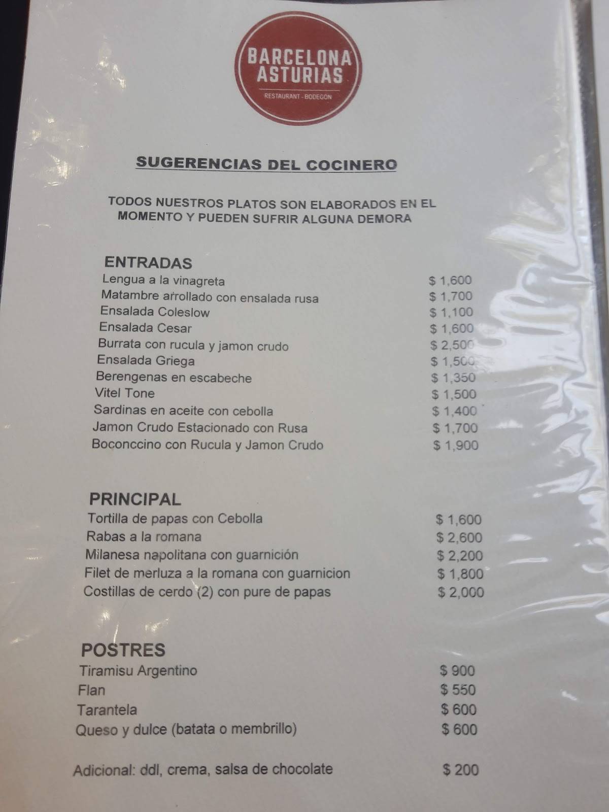 Carta de Barcelona Asturias, Buenos Aires, Av. Córdoba 5899