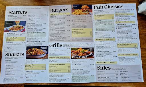 Menu at Barn Owl, Gloucester