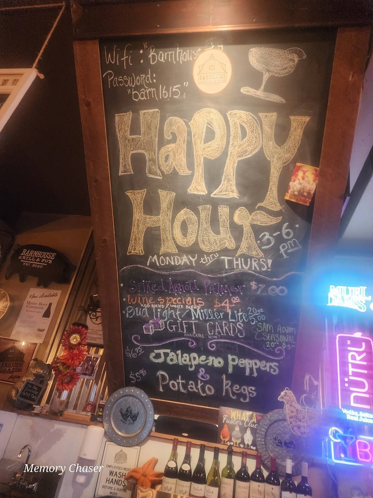 Menu at Barnhouse Grill & Pub Wiscasset, Wiscasset