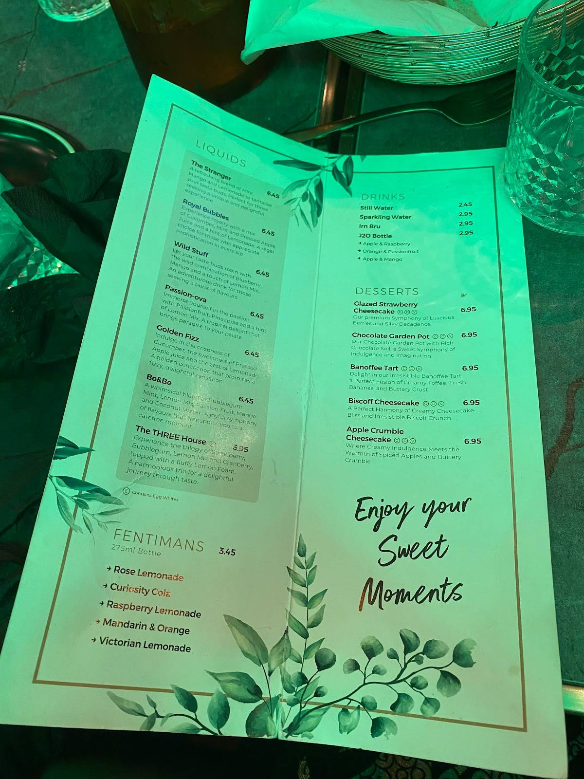 Menu at THE TREEHOUSE restaurant, Batley
