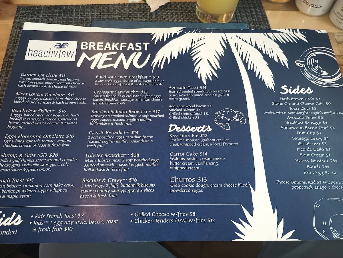 Menu at Beachview Breakfast & Grill restaurant, Fort Walton Beach
