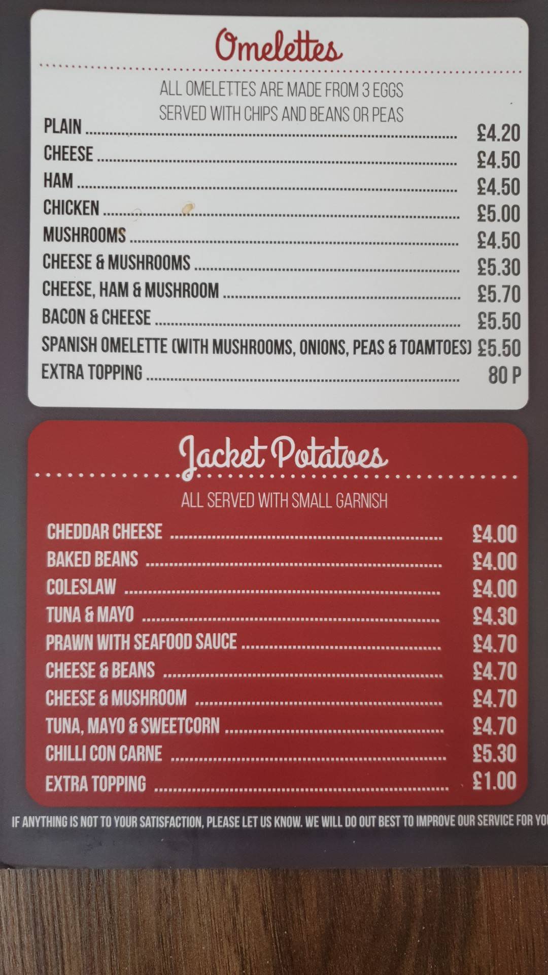 Menu at Beano Cafe Sheerness, Sheerness