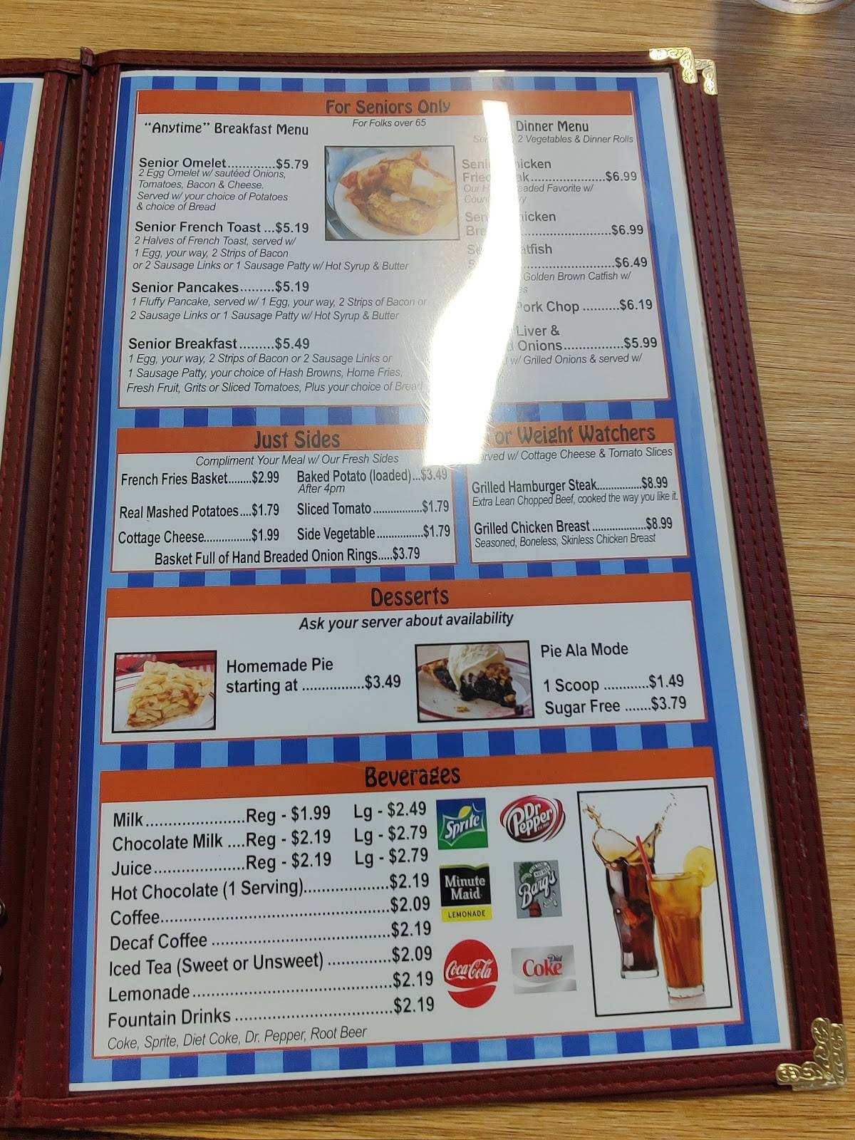Menu at Benbrook Cafe, Fort Worth