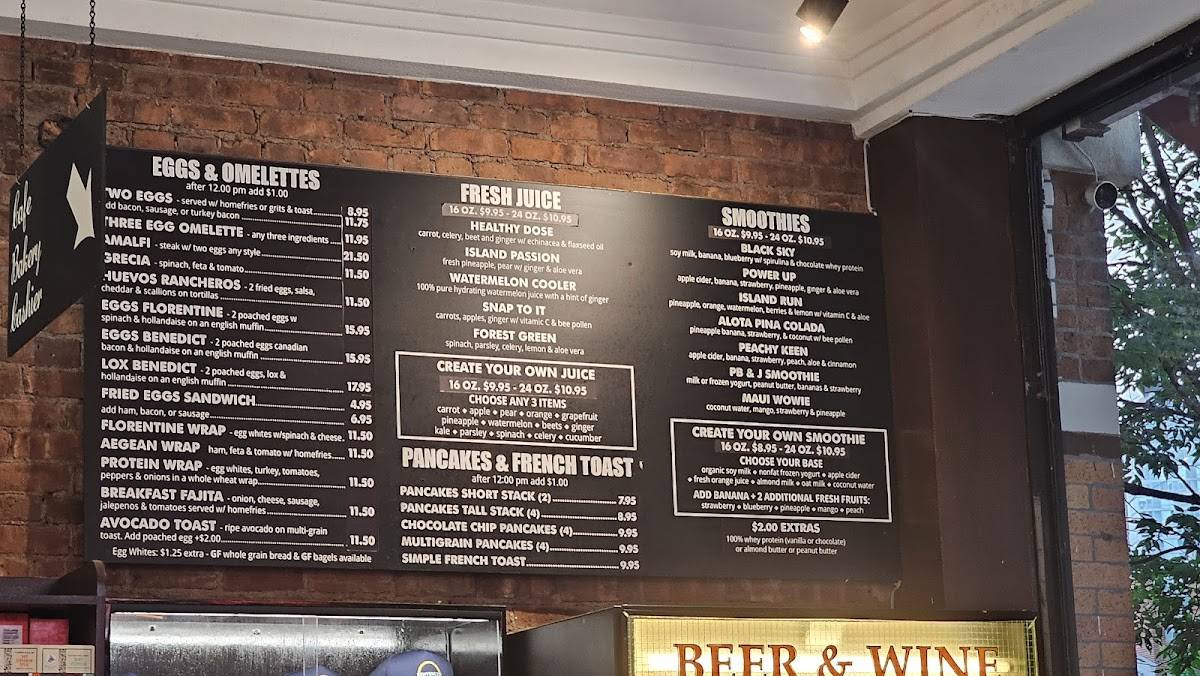 Menu at Benvenuto Cafe, New York City, 369 Greenwich St