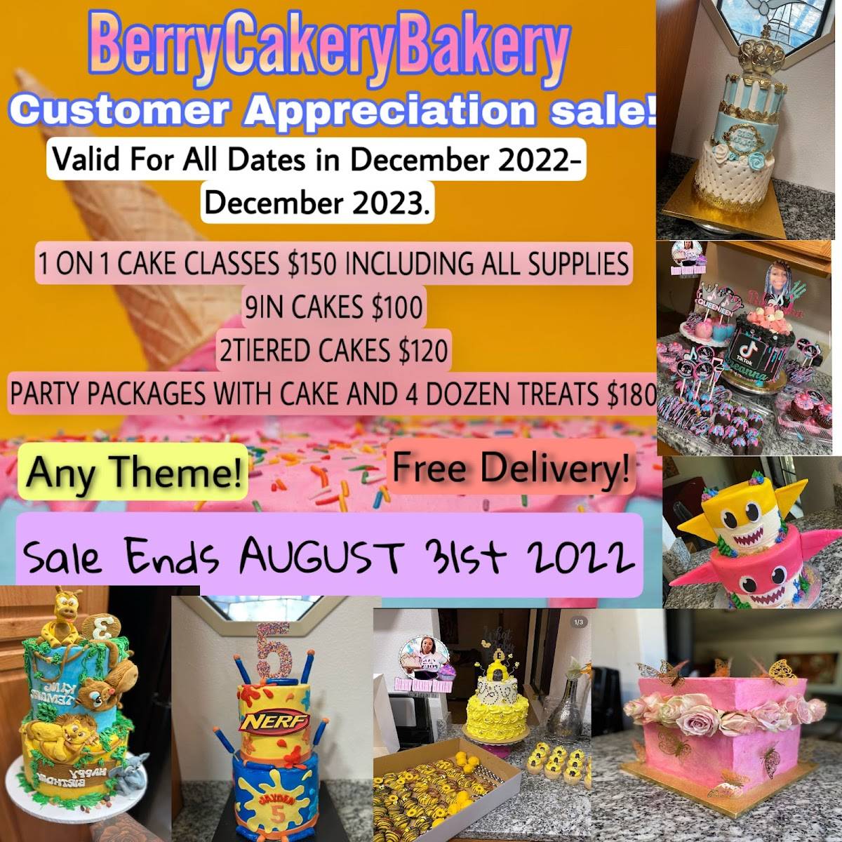 Carta de Berry Cakery Bakery, Estados Unidos