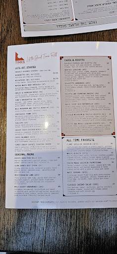Menu at Times Berwick restaurant, Berwick