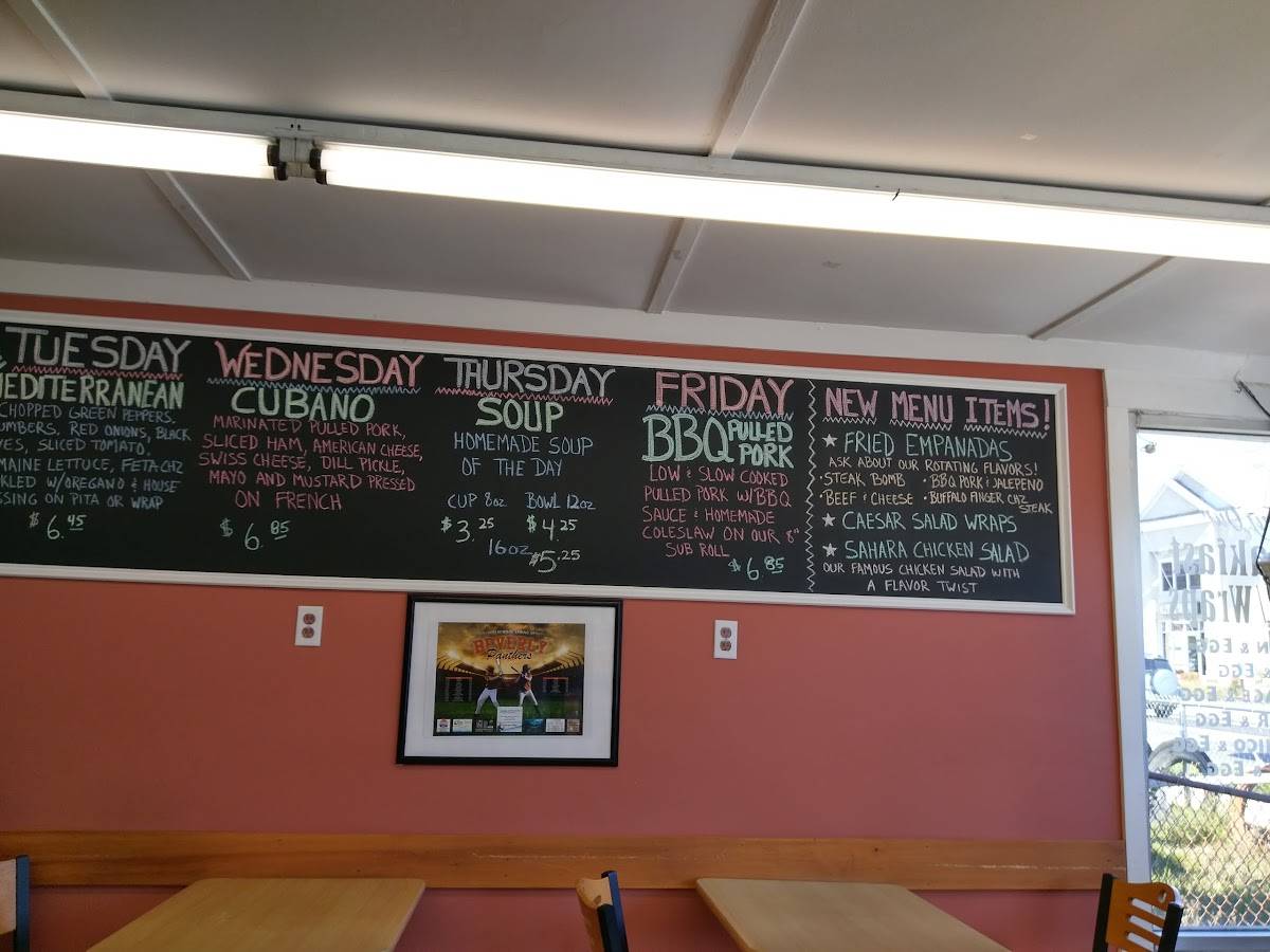 Menu at Tasty Subs restaurant, Beverly, 496 Cabot St