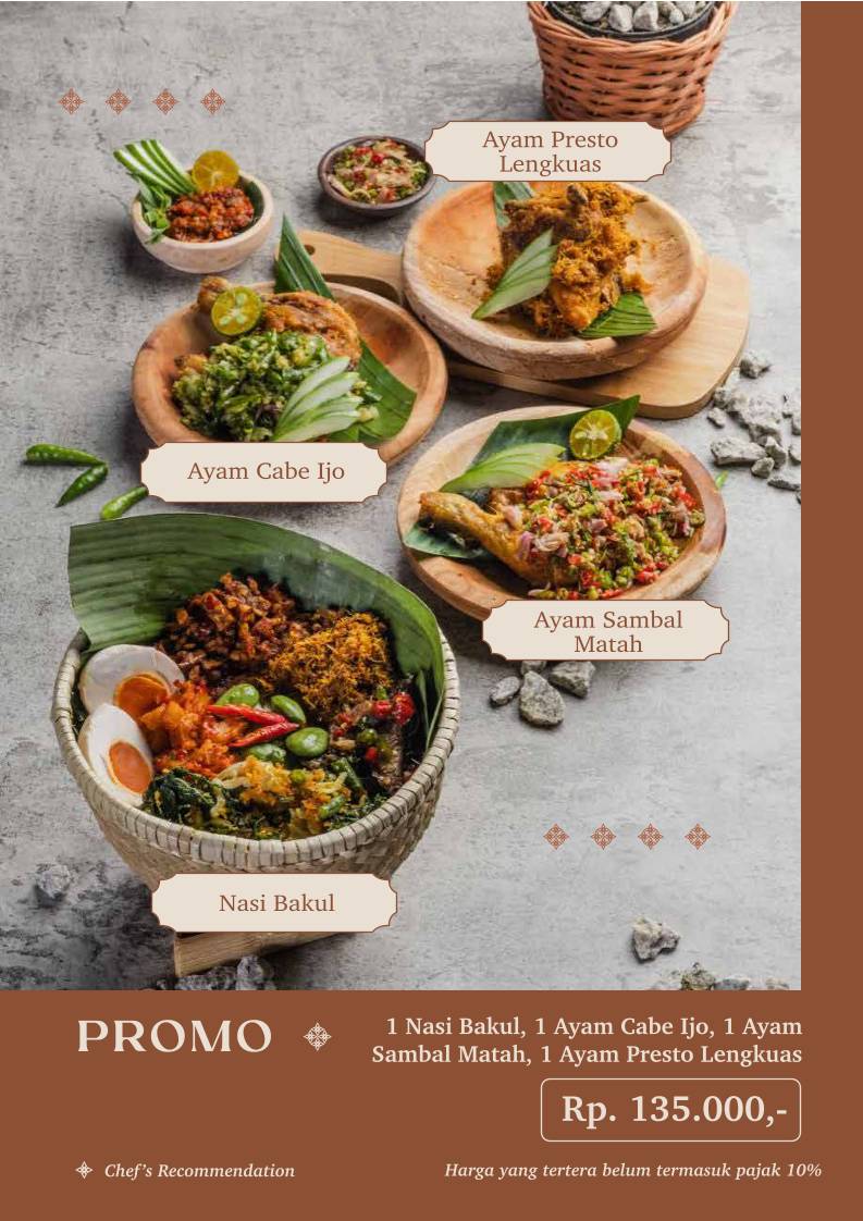 Menu at Bhinneka Indonesian Resto & Cafe, Batam