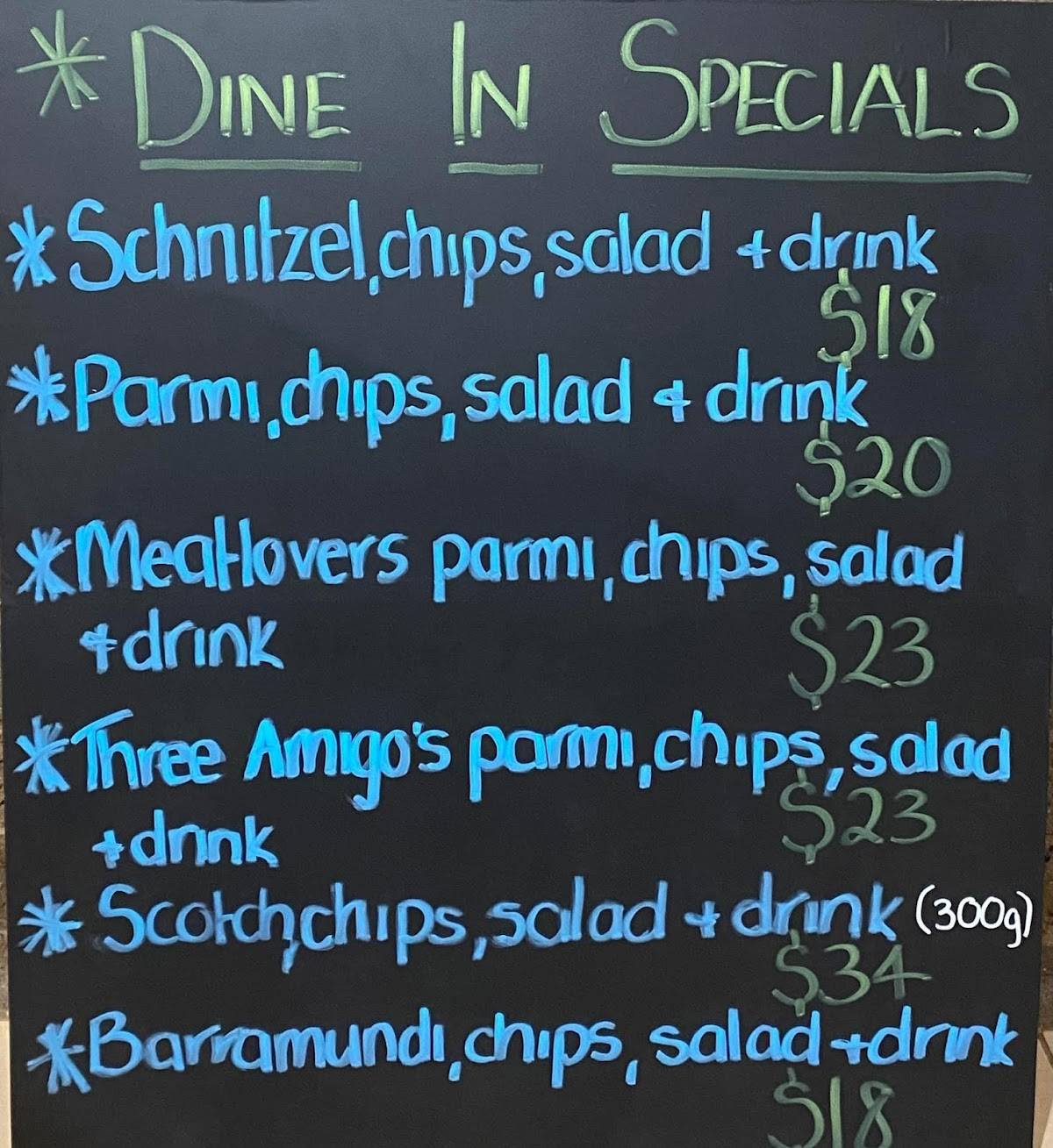 Menu at Big Burger Shack restaurant, Kyabram