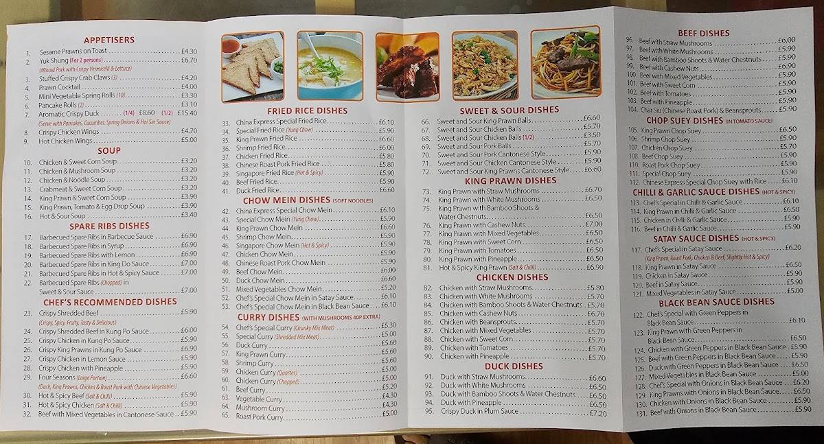 Menu at China Express fast food, Birmingham, 25 Kitt's Green Rd