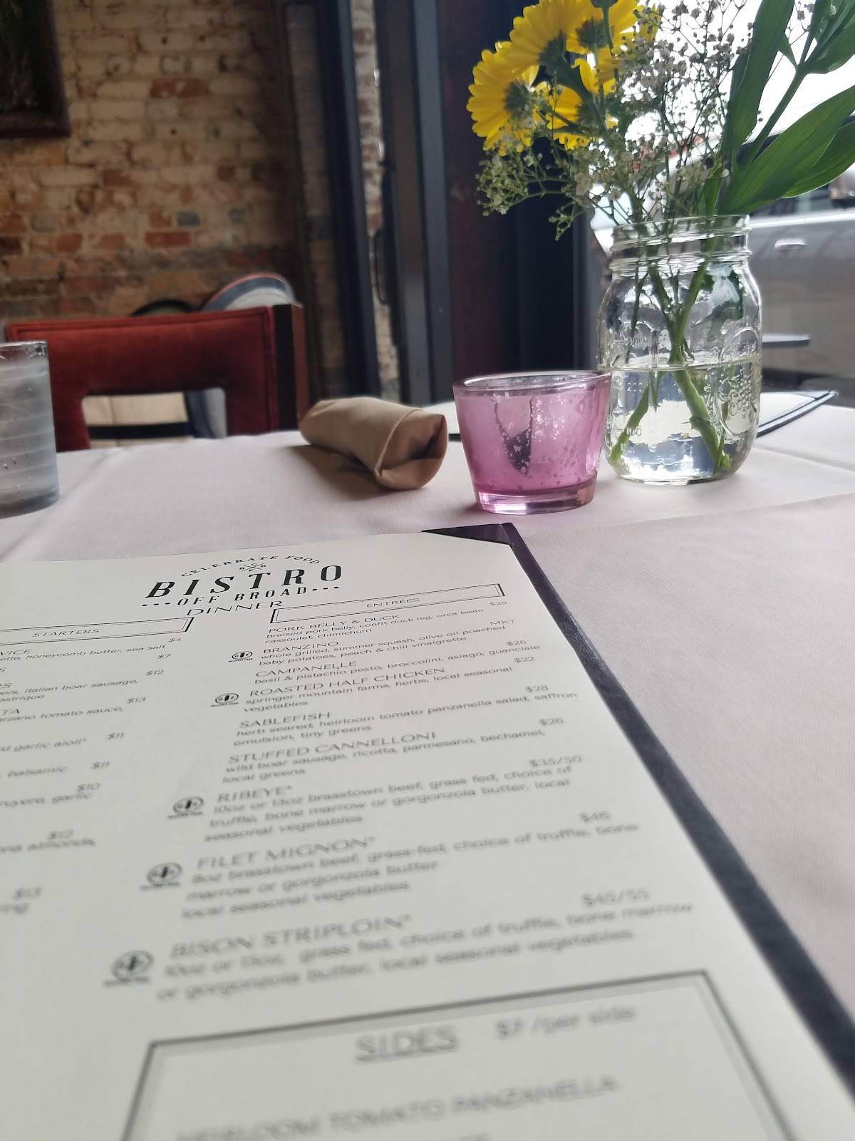 Menu at Bistro Off Broad pub & bar, Winder