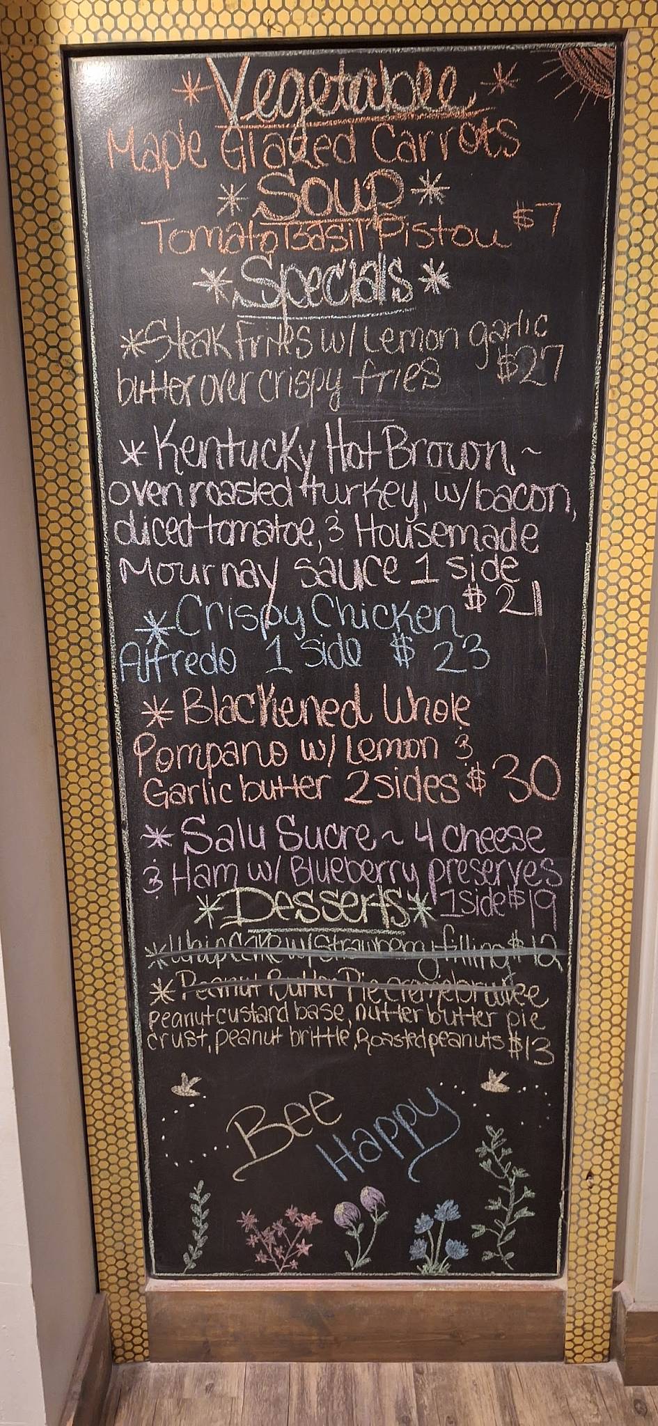Menu at Bite restaurant, Milford