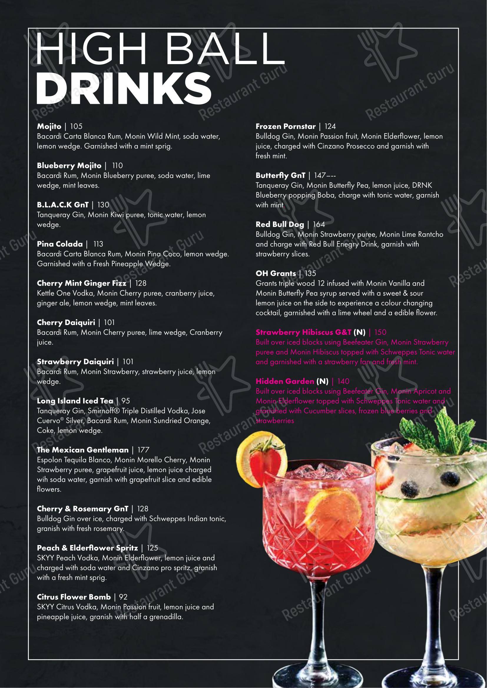 Menu at Black Lounge - Bistro & Cocktail Lounge pub & bar, Durban, 7 ...