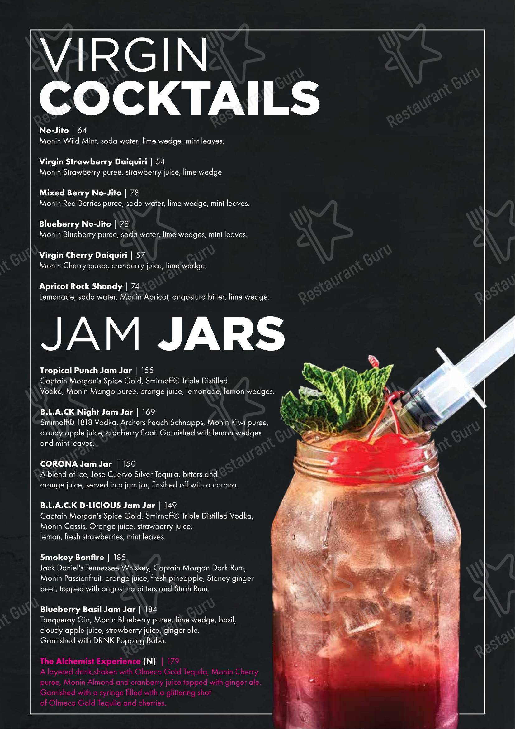 Menu at Black Lounge - Bistro & Cocktail Lounge pub & bar, Durban, 7 ...