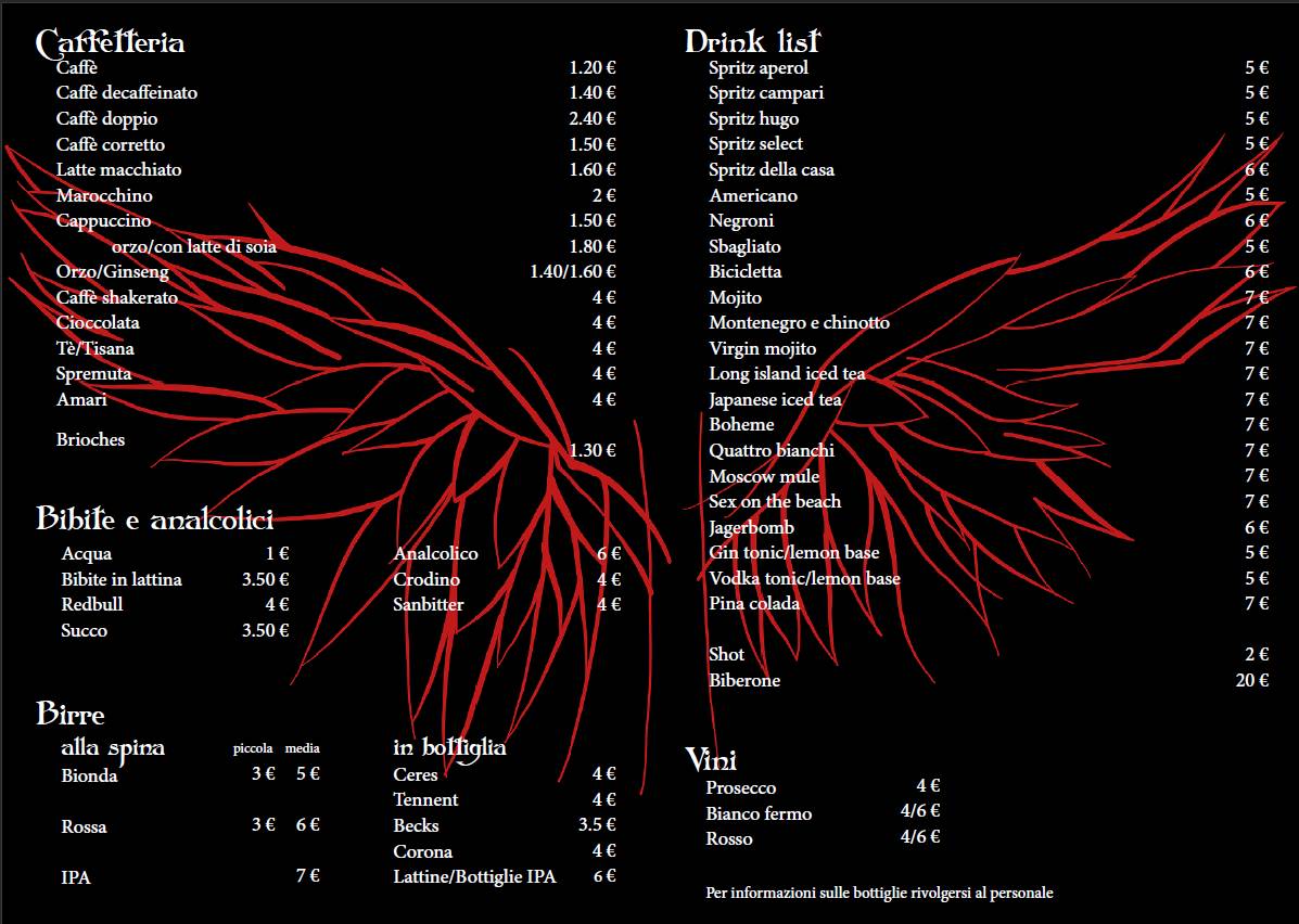 Menu at Black Magic pub & bar, Sosta