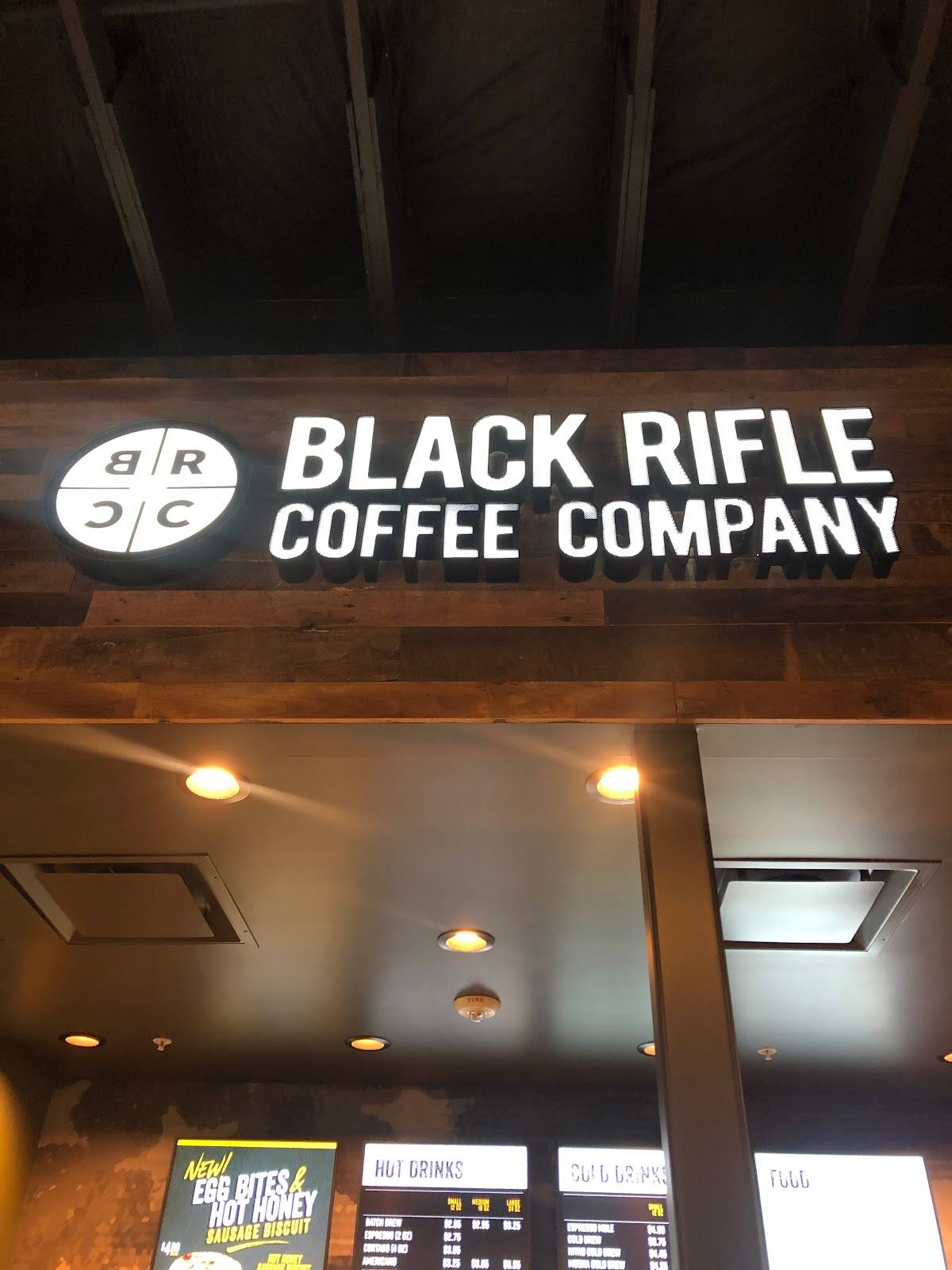 Menu at Black Rifle Coffee Company, Spanish Fork
