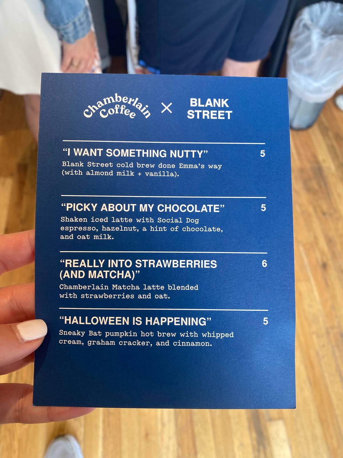 Menu at Blank Street Coffee, New York City, 300 Bleecker St