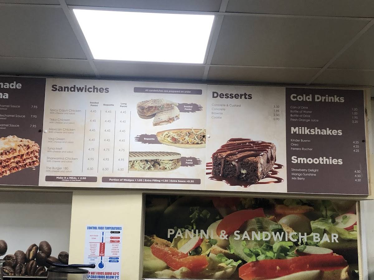 Menu at Bo Café cafe, Birmingham