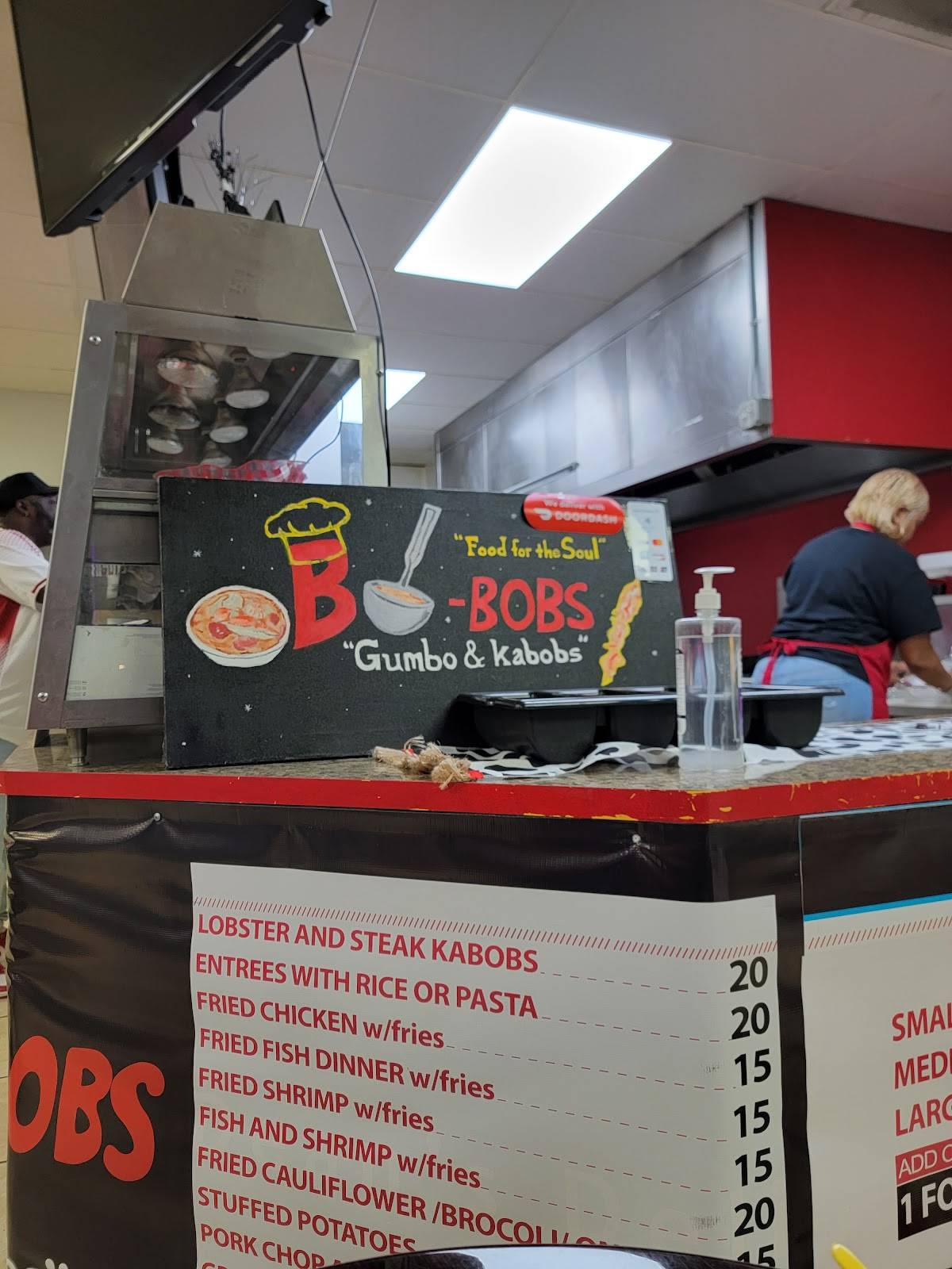 Menu at Bo-bobs restaurant, Houston