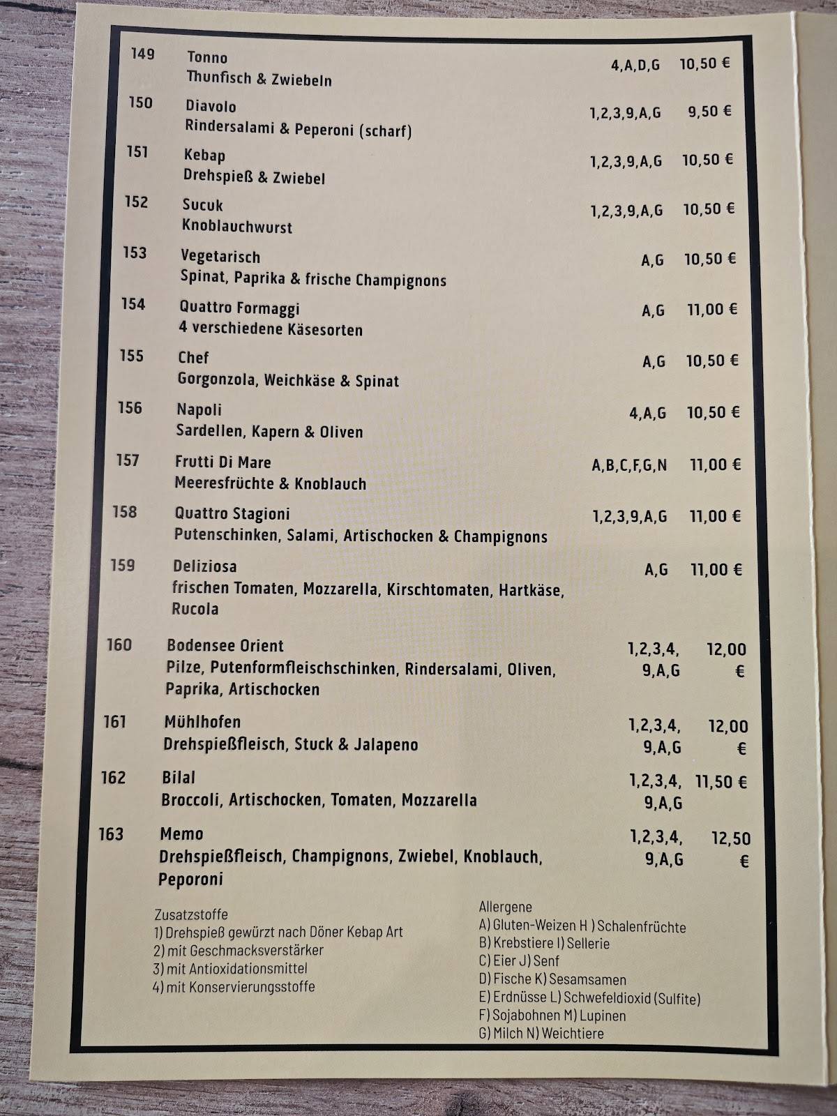Speisekarte von Bodensee Orient Grill restaurant, Uhldingen-Mühlhofen
