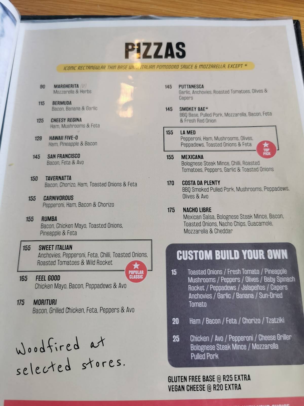 Menu at Bossa Strand Pavilion pub & bar, Cape Town