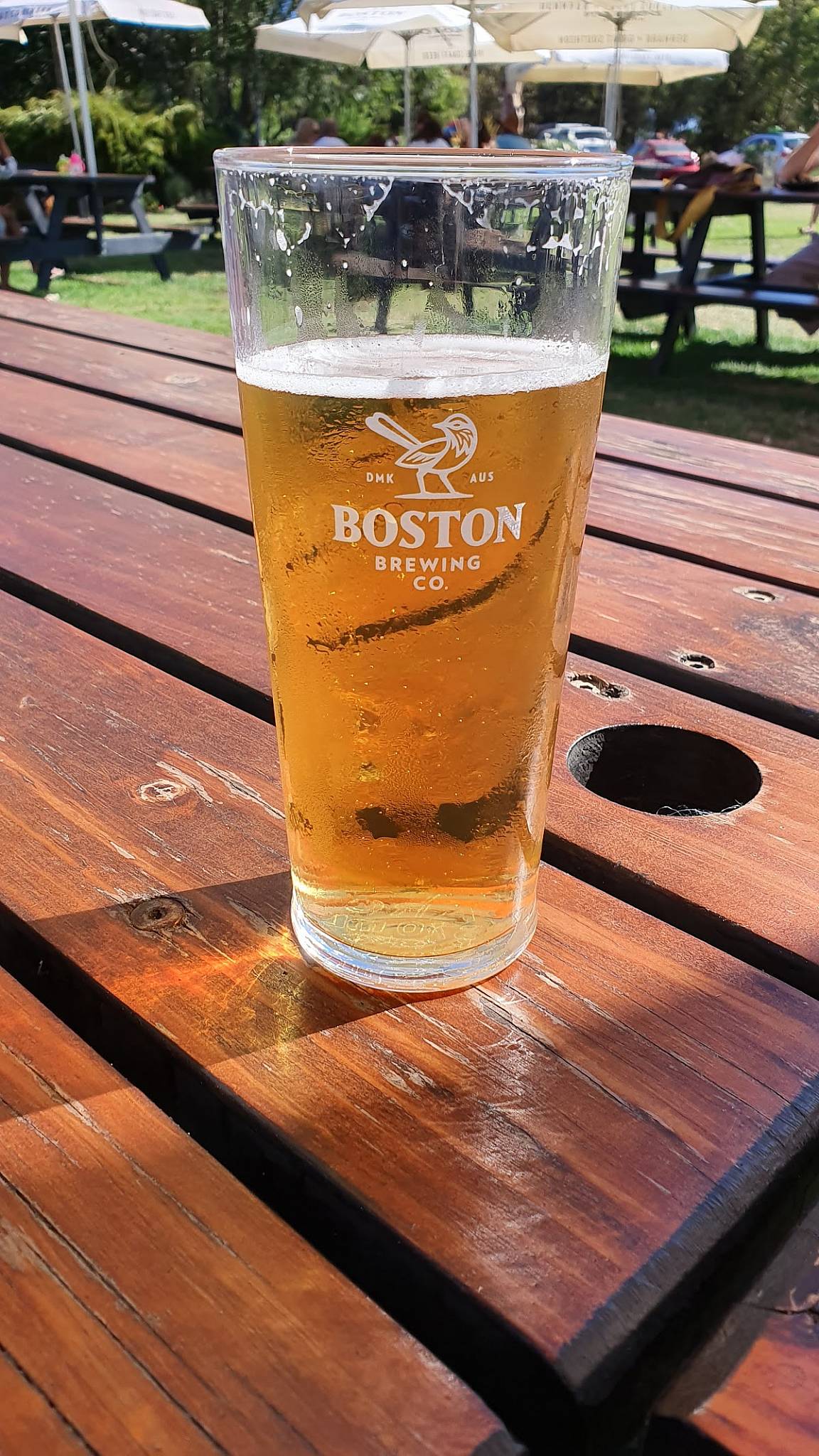 Menu at Boston Brewing Co. restaurant, Denmark
