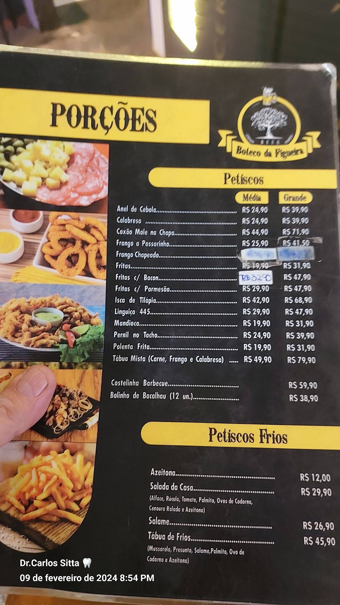 Menu em Boteco da Figueira restaurante, Garça