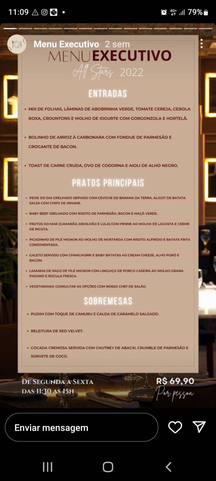 Menu em Botelli Internacional Cuisine restaurante, Goiânia