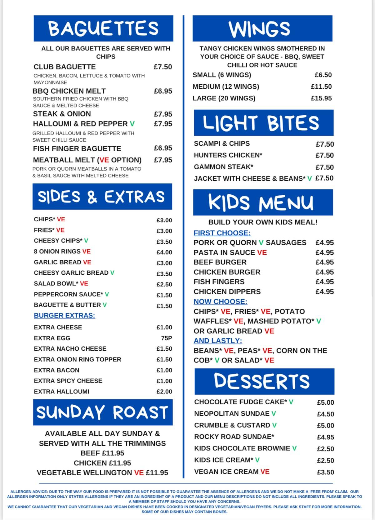 Menu at Bowery pub & bar, Hull, 30-32 Princes Ave